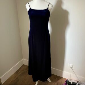 Vintage | Dresses | Vintage Y2k 9s Mike De La Rosa Navy Blue Velvet ...